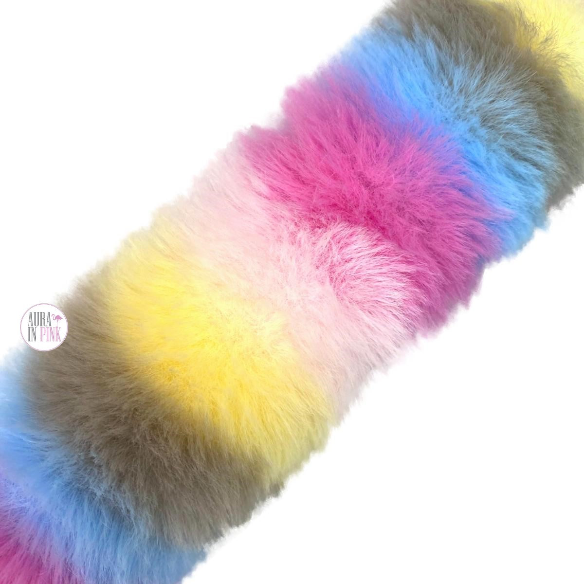 Aura In Pink Jumbo Pastel Rainbow Faux Fur Pens - Pink & Lilac – Aura ...