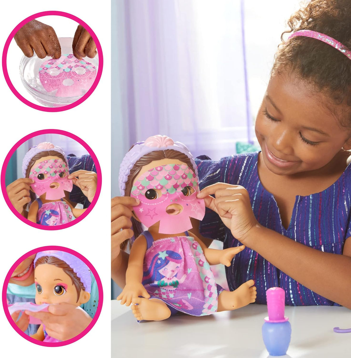 Baby Alive Glam Spa Baby Doll - Mermaid Theme Brunette – Aura In Pink Inc.