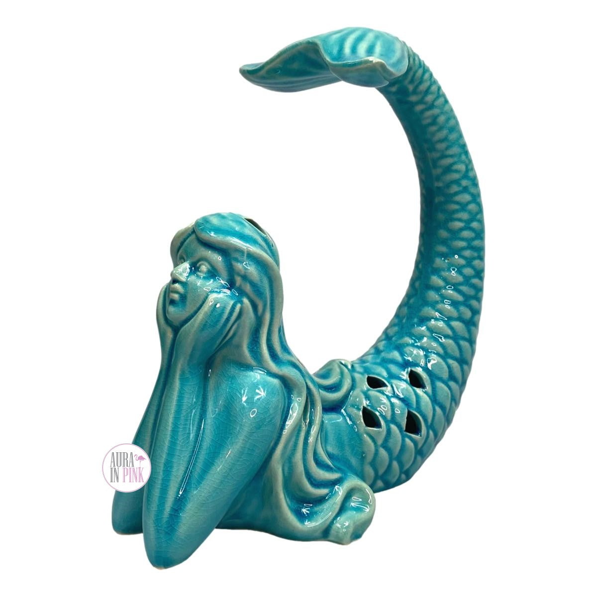 GC Coastal Island Margarita Scented Diffuser Ceramic Aqua Mermaid Déco ...