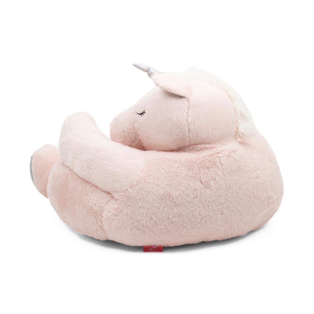 Pink Unicorn Faux Fur Plush Kids Cushion Chair – Aura In Pink Inc.