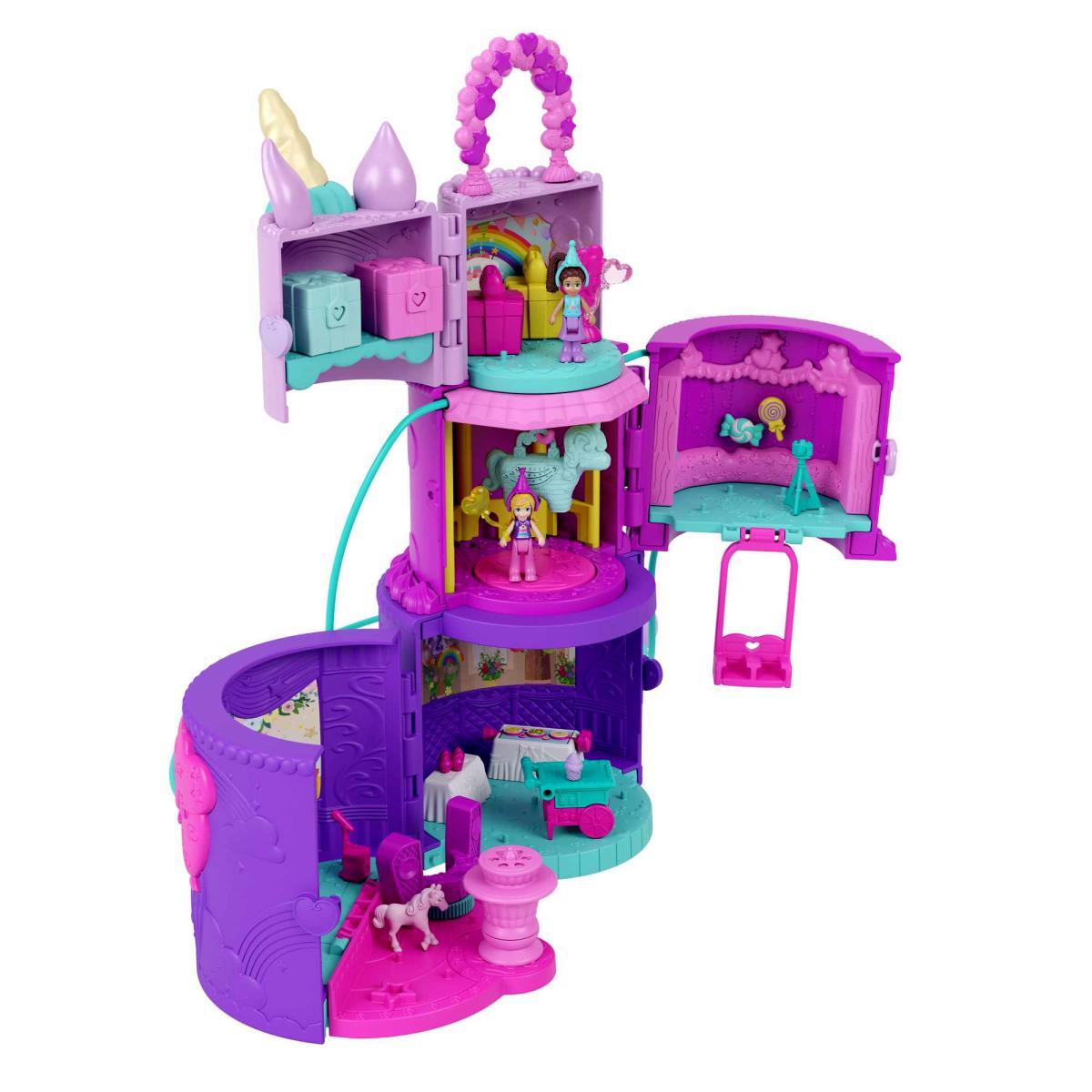 Polly Pocket Spin 'N Surprise Birthday Unicorn Cake Playset – Aura In ...