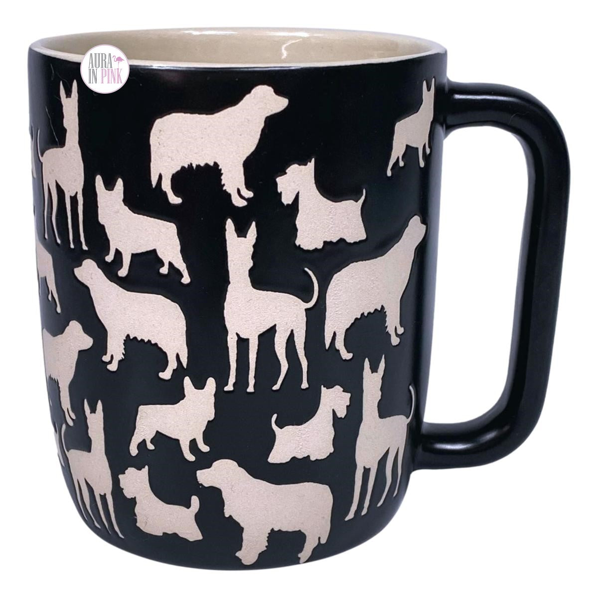 Winifred & Lily Debossed Multi-Dog Breed Silhouettes Ceramic Coffee Mu ...