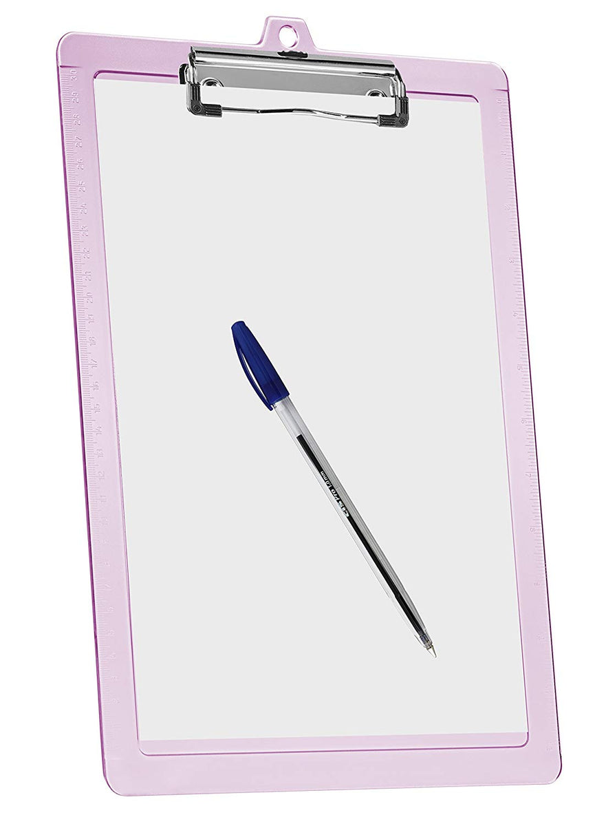 Clear Pink Plastic Acrimet Clipboard – Aura In Pink Inc.