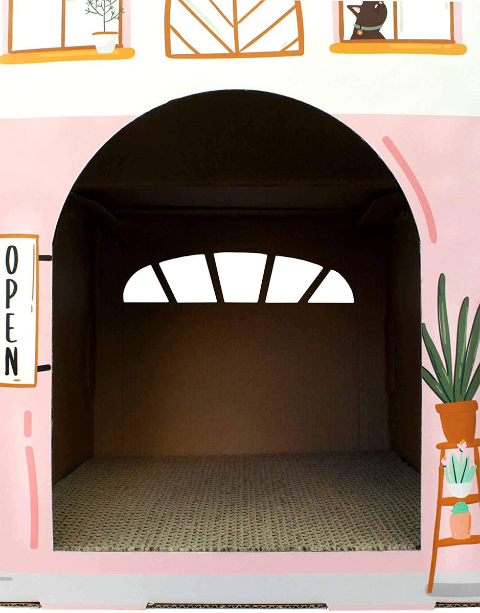 American Cat Club Catnip Cardboard Scratch Kitty Café – Aura In Pink Inc.