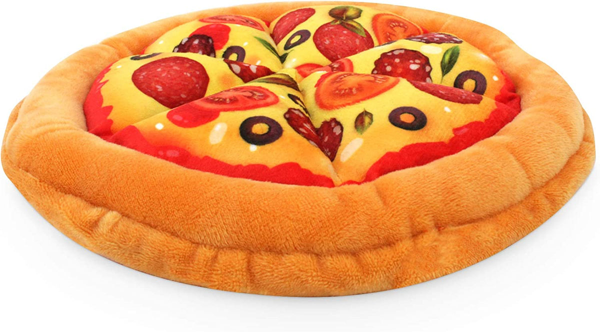 Bow Wow Pet Squeak-A-Slice Pizza Squeaky Plush Dog Toy – Aura In Pink Inc.