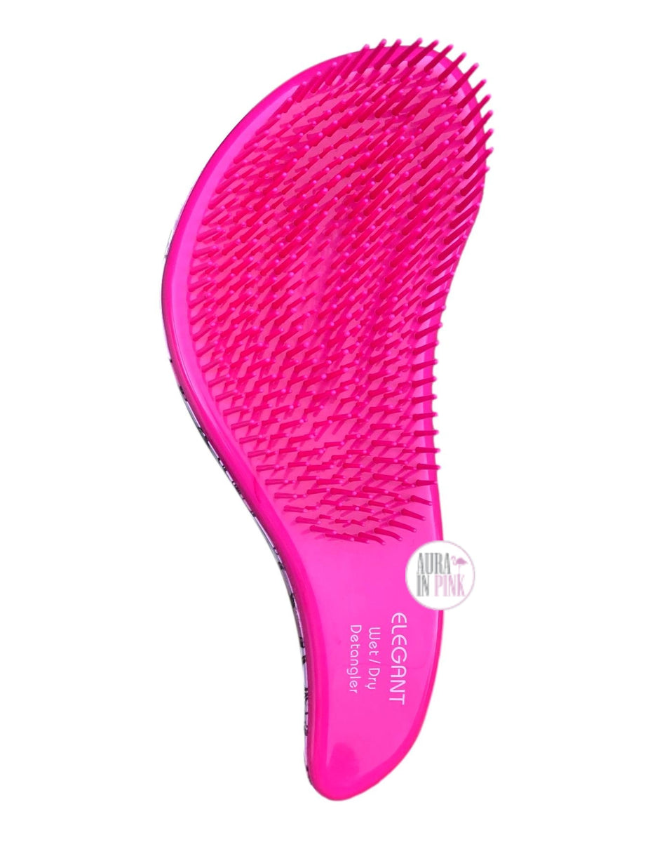 Elegant Pink Makeup Themed Wet & Dry Painless Detangler Hair Brush ...