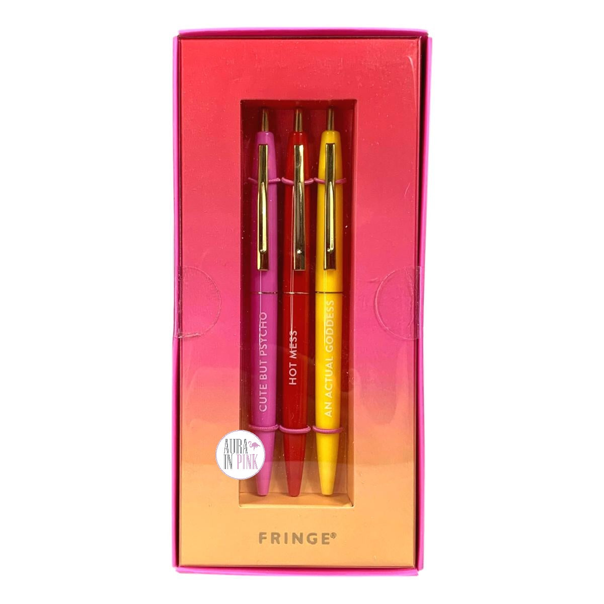 Fringe Studio Cute Gradient Ballpoint 3 Pen Set - Hot Mess, Cute But P ...