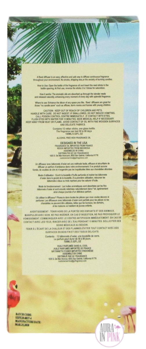 GC Tropical Pink Flamingo Peach Mango Reed Scented Diffuser – Aura In ...