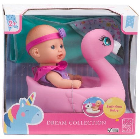 Gigo Dream Collection - Große, schwimmende Babypuppe mit Flamingo-Moti ...