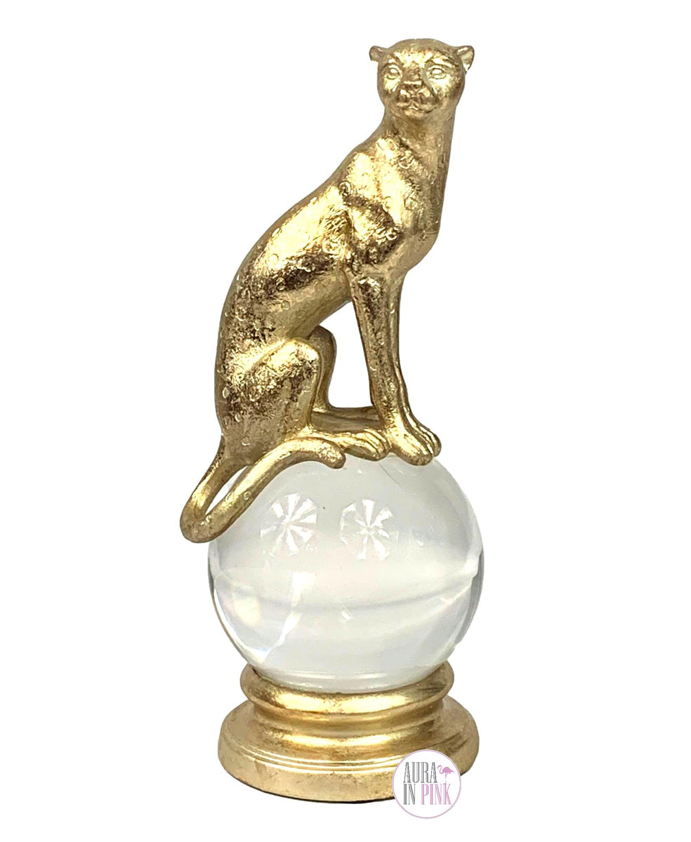 Gorgeous Gold Leopard Crystal Ball Décor – Aura In Pink Inc.