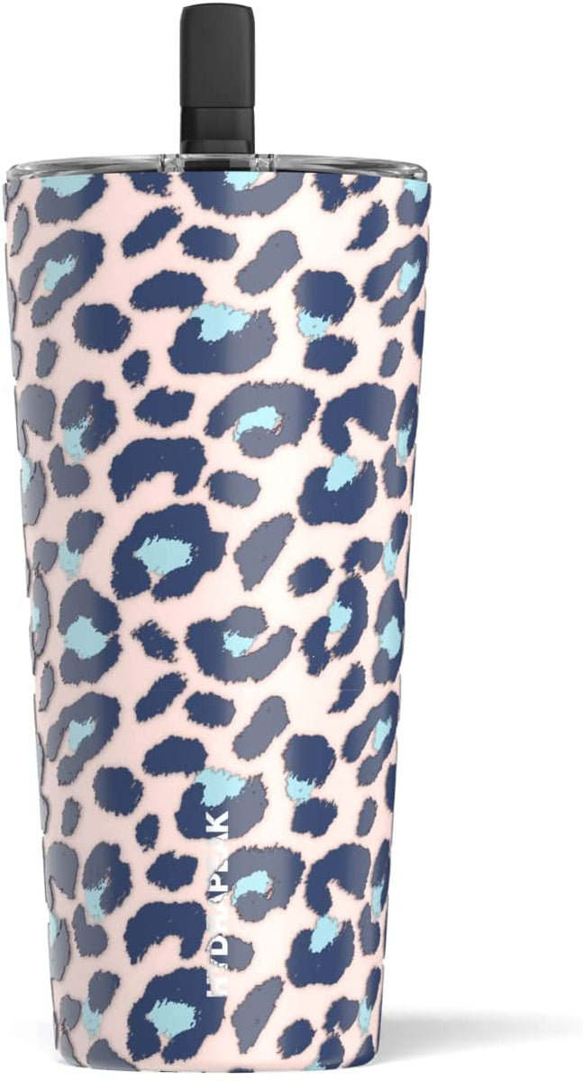 HydraPeak Pink Leopard Grande Stainless Steel Insulated Tumbler w/Lid ...