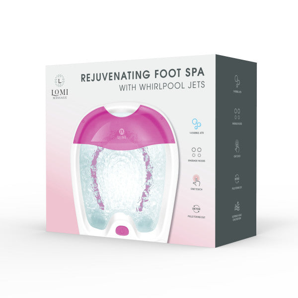 Lomi Massage Pink Rejuvenating Foot Spa w/Whirlpool Jets – Aura In Pink ...