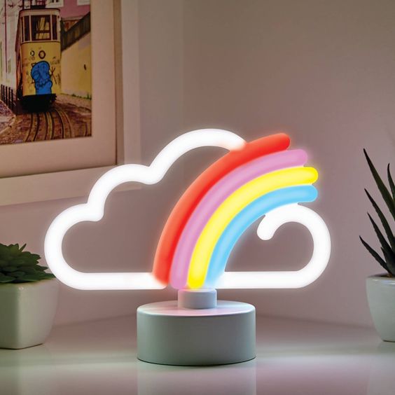 Merkury Innovations Tabletop LED Neon Mood Light - Rainbow Cloud – Aura ...