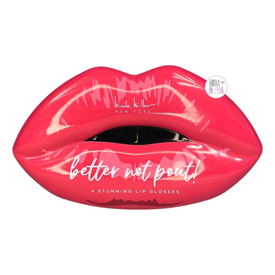 Nicole Miller New York Pink & Red Lips Tins Stunning Lip Gloss Collect ...