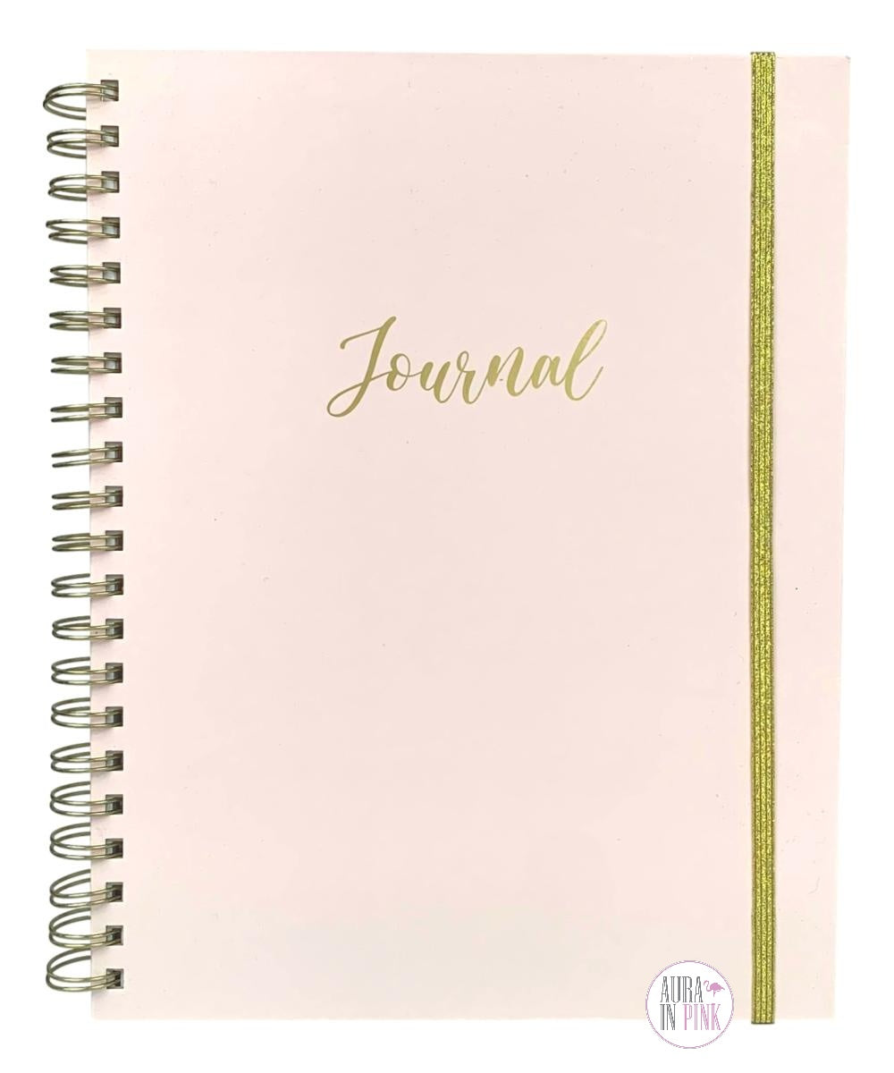 Paper Tales Pink & Gold Spiral-Bound Hard Cover Large Journal – Aura In ...
