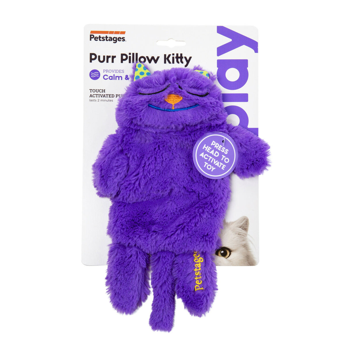 Petstages Purr Pillow Kitty Touch Activated Calm & Comfort Purr Cat To ...