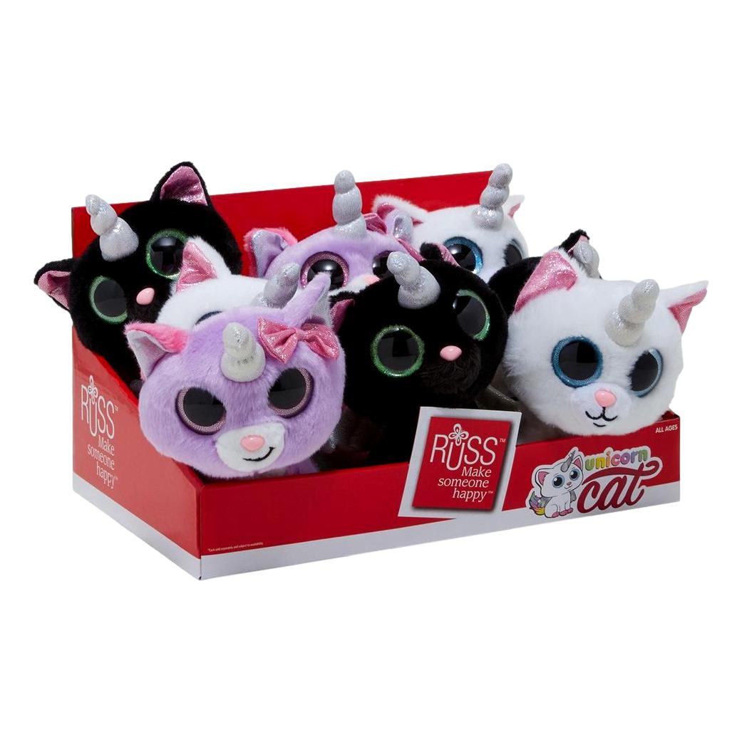 Russ Unicorn Cat Caticorn Unikitty Winged Plush - Cupid Purple, Jet Bl ...