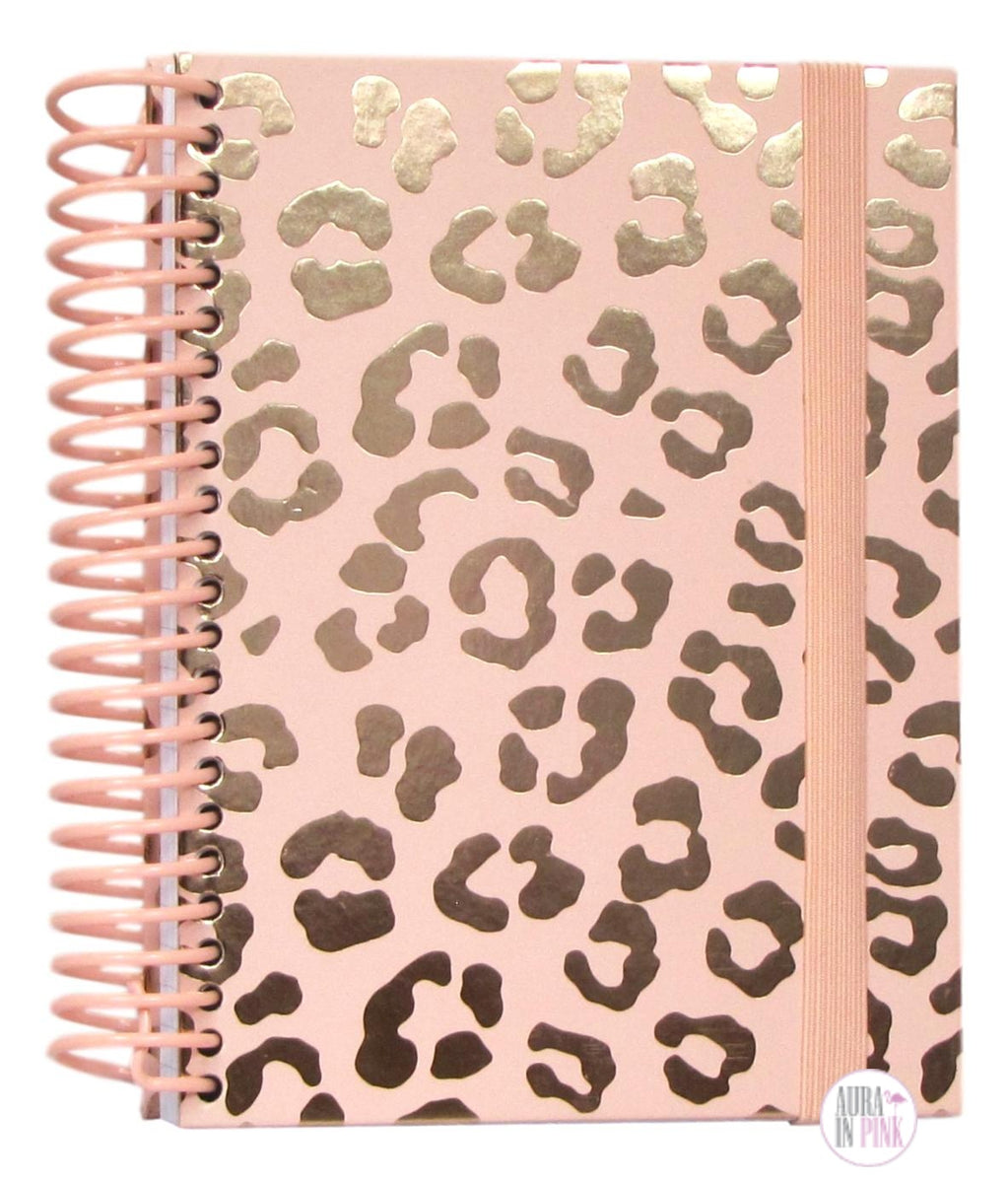 Sheffield Home Pink Rose Gold Leopard Print Spiral-Bound Journal – Aura ...