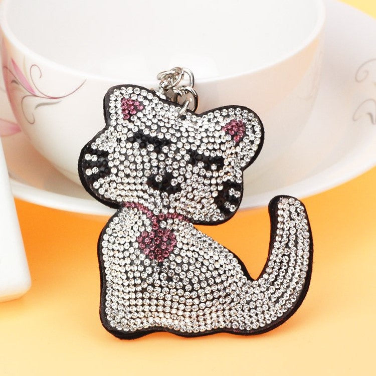 Sparkly Bling Kitty Cat Keychain – Aura In Pink Inc.