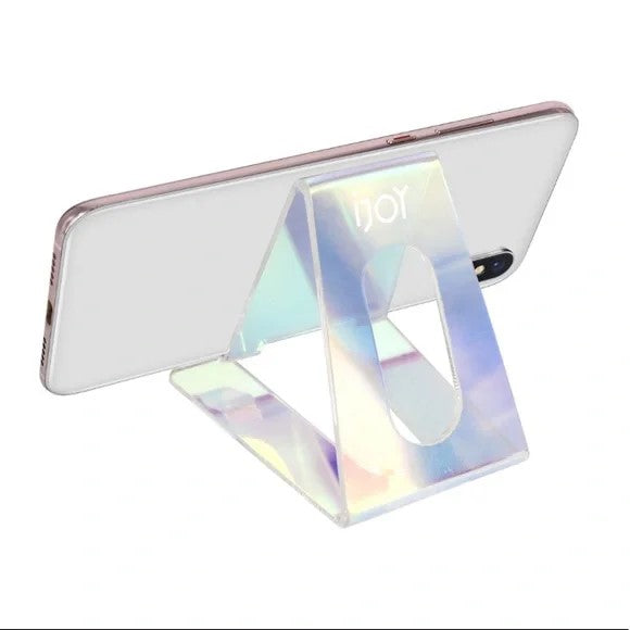 iJoy Studio Shimmer Iridescent Pink Rainbow Holographic Phone Stand ...